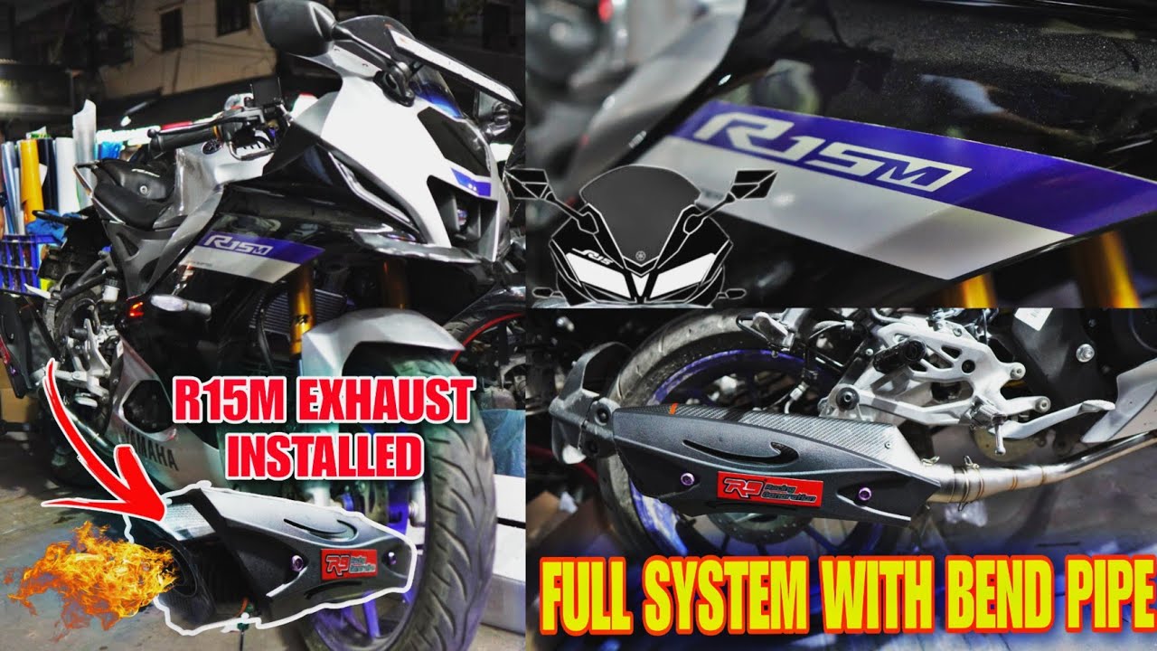 Exhaust Installed in Yamaha R15M | Full System with Full Bend Pipe 💥 ...