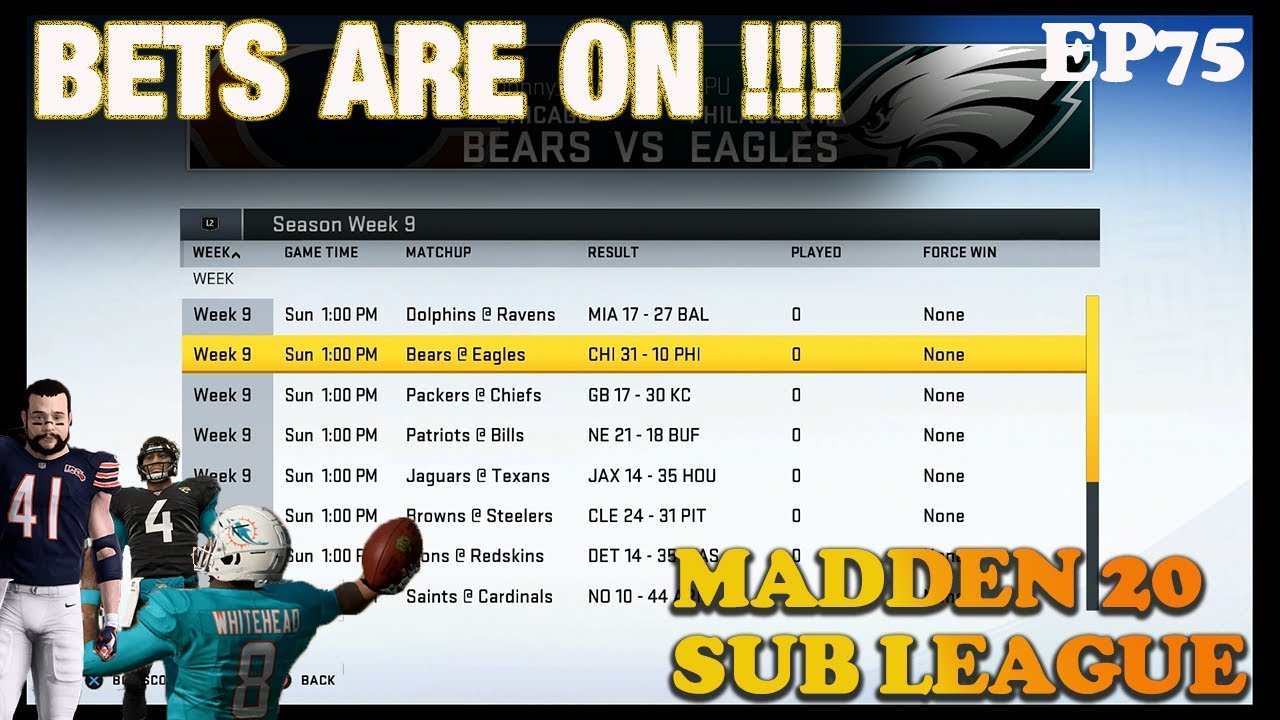 MADDEN 20 SUBSCRIBER LEAGUE EP 75 - BETS ARE ON !!! - YouTube