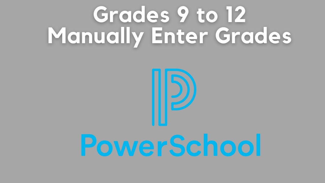 Grade 9 to 12 Report Cards - Enter Grades Manually - YouTube