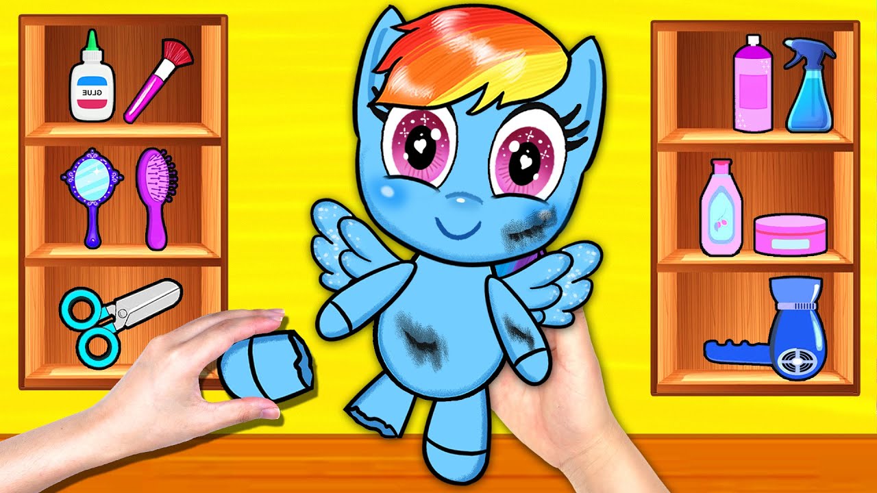 MY LITTLE PONY How to fix this doll? | Stop Motion Paper - YouTube