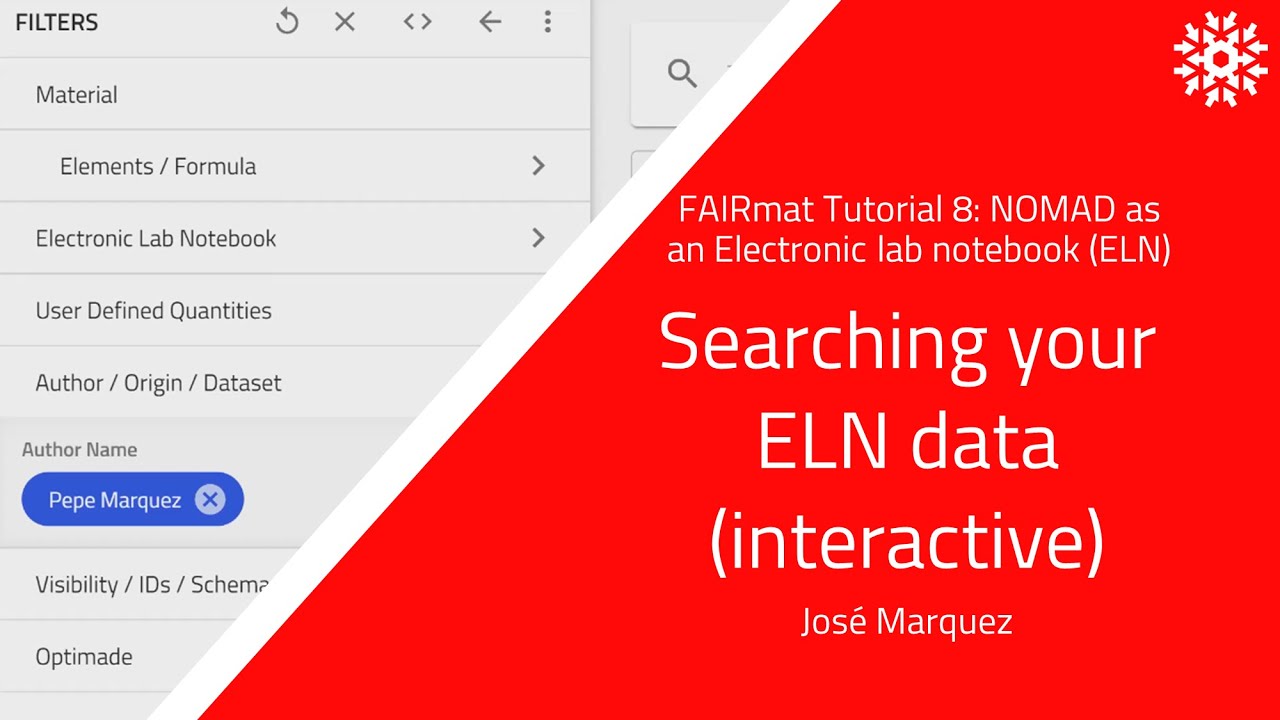 FAIRmat Tutorial 8: Searching your ELN data - YouTube