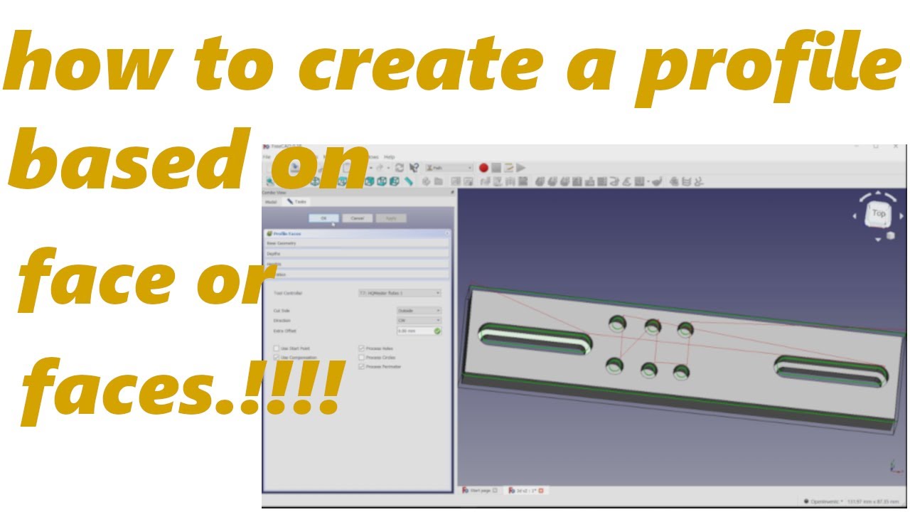 how to create a profile based on face or faces in FreeCAD path 0.18 ...