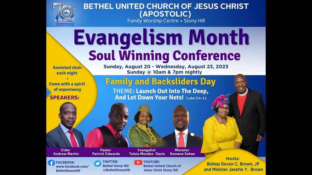 BUC Stony Hill | Evangelism Month - Soul Winning Conference | August 22 ...