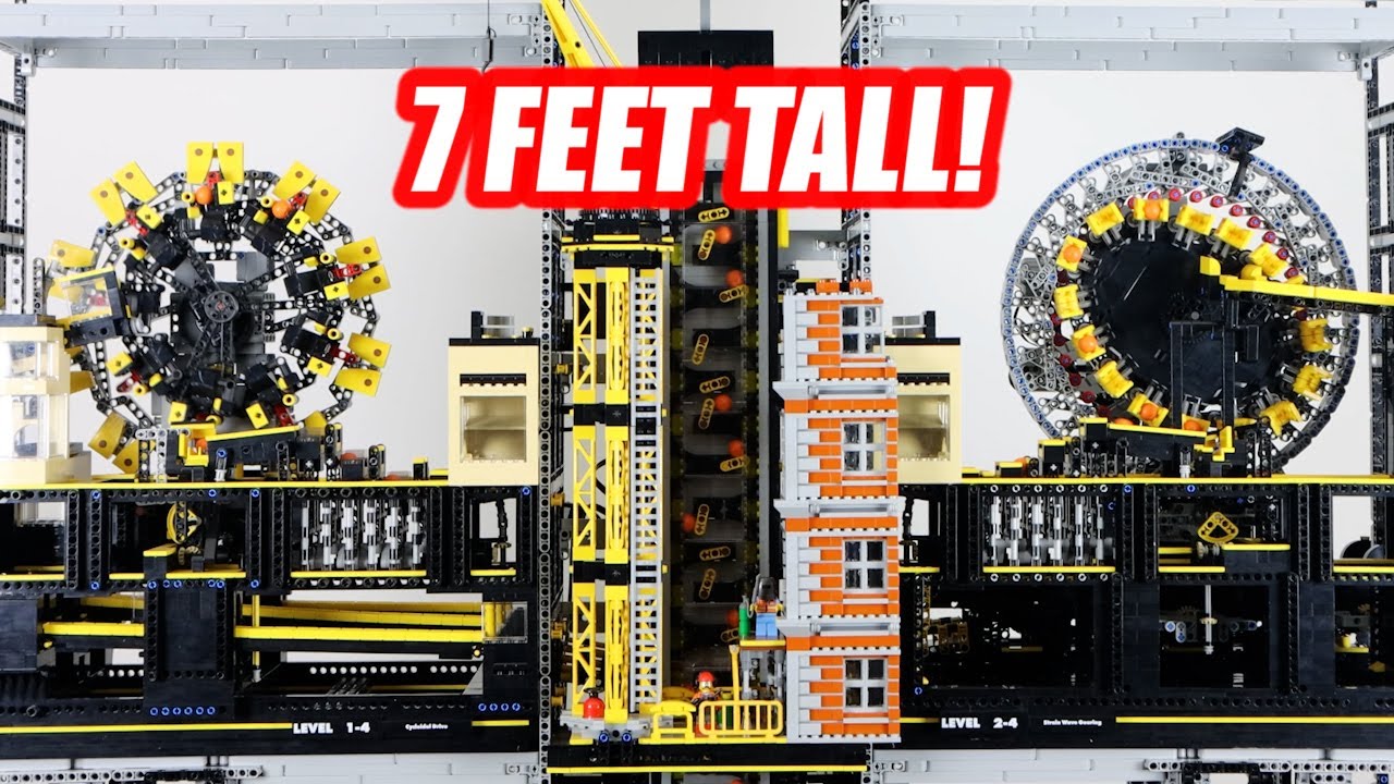 Huge LEGO Ball Machine Tower – 45,000 Pieces & 20 Motors! | Brick Finds ...