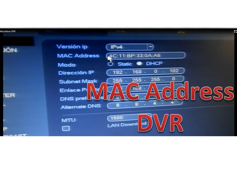 Mac Adress del DVR - Camaras de seguridad - YouTube