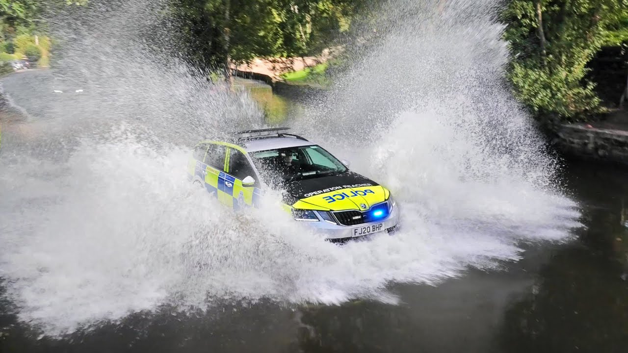 REAL Police Car SENDS IT into DEEP Water! - YouTube
