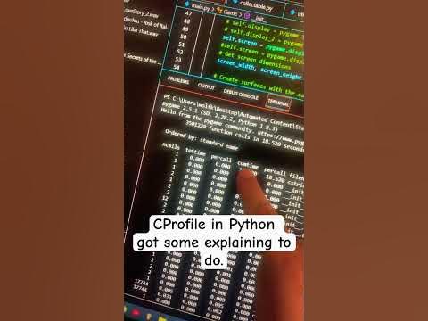 Monitoring the cumtimes of my python functions ! #cProfile #python #gaming #gamedev #trolling ...
