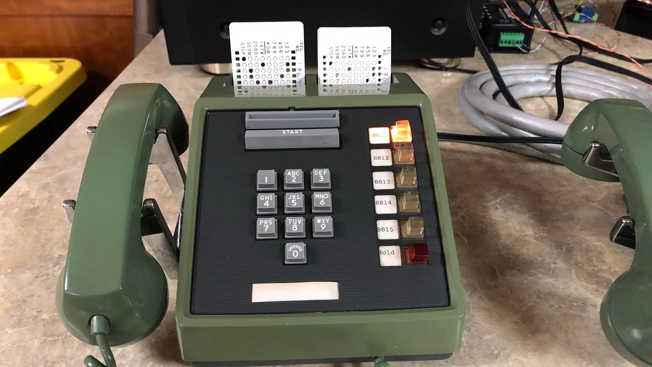 Western electric card dialer Marking a new card for use - YouTube
