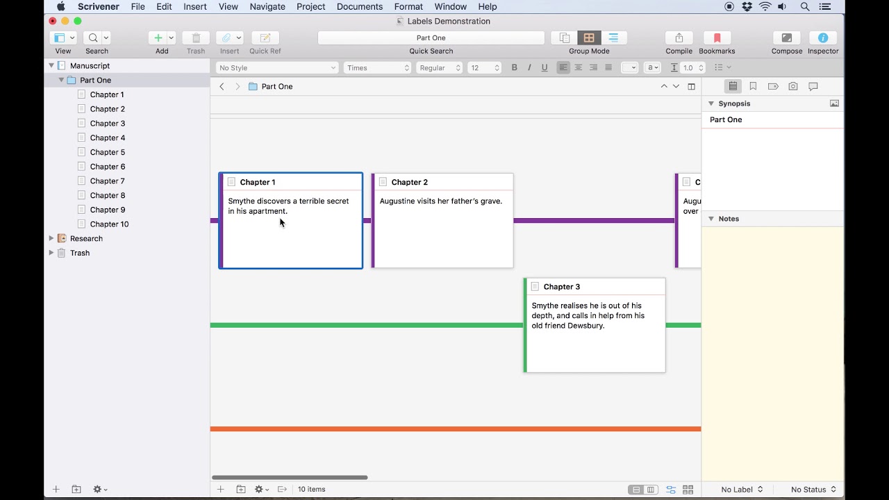 Outlining and Structuring - Tracking Threads on the Corkboard - YouTube