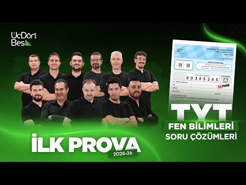 ÜÇDÖRTBEŞ TÜRKİYE GENELİ KURUMSAL DENEME İLK PROVA KASIM 2025 - FEN BİLİMLERİ