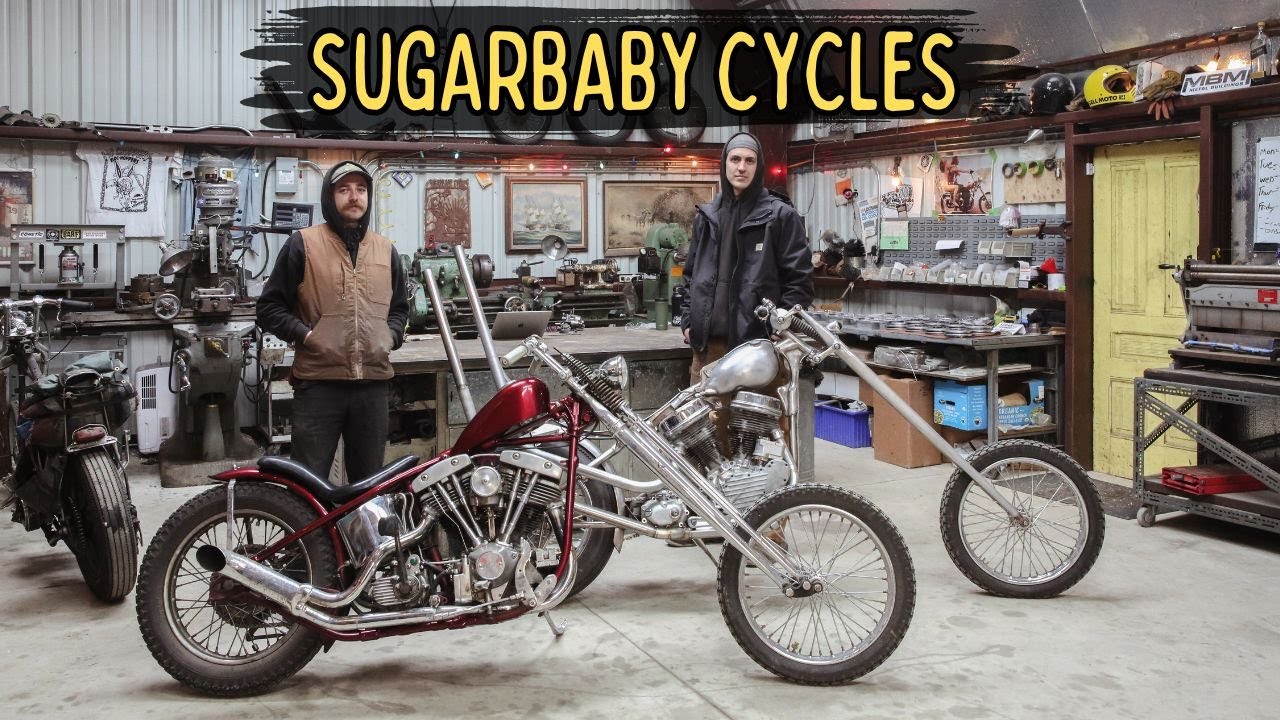 SugarBaby Cycles Shop Tour, Born Free Build, and Chopper Parts - YouTube