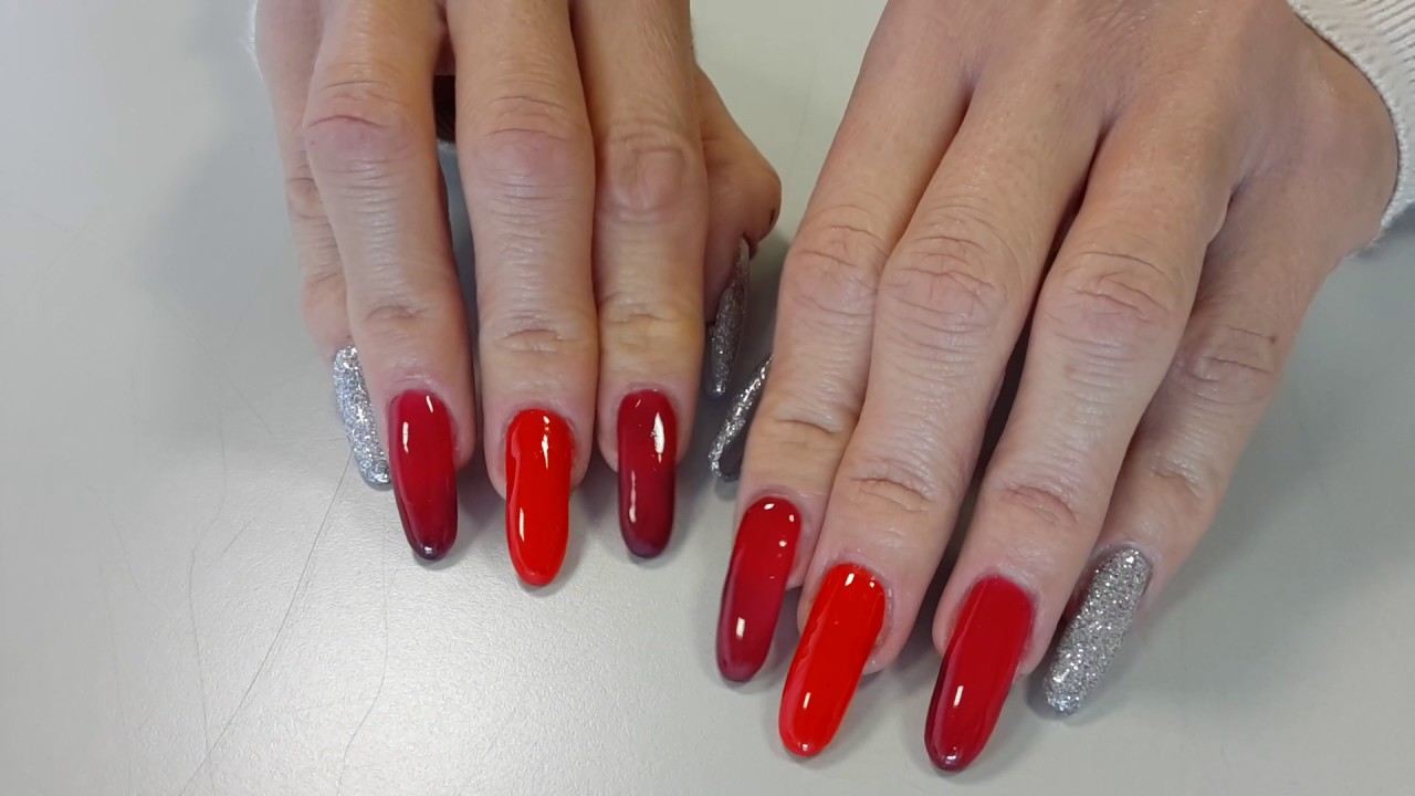 ASMR - Tapping on table with my long red nails (termic polish) - YouTube