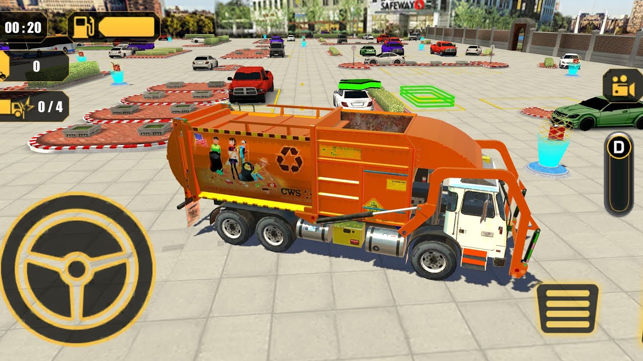 Trash Dumper Truck Parking #2 - City Cleaner Truck Driving Game ...