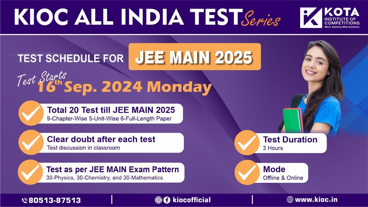 All India JEE Main Test Series 2025 | Join Kota Test Series | Fill ...