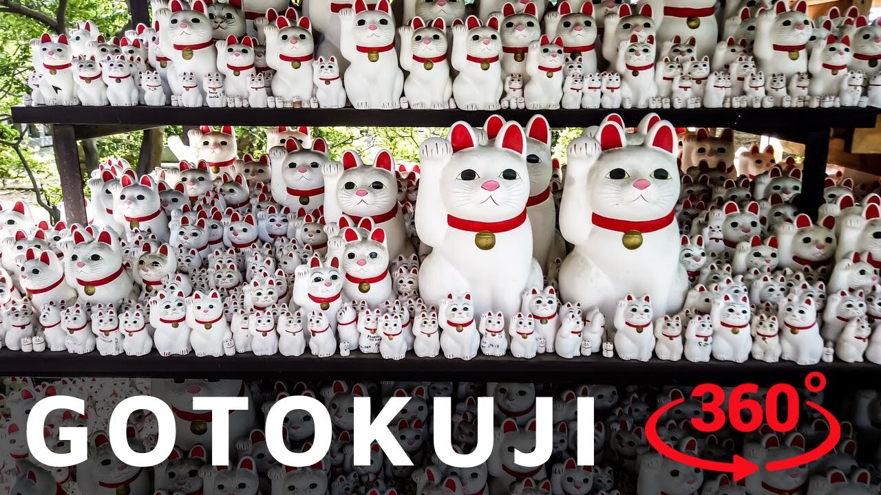 [ 360° ] Japanese Lucky Cat Temple - Gotokuji, Tokyo - Walking in Japan ...
