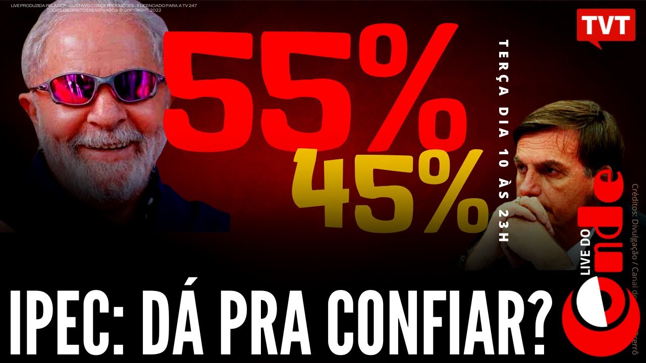 IPEC 55% a 45%: dá pra acreditar? | Live do Conde - YouTube