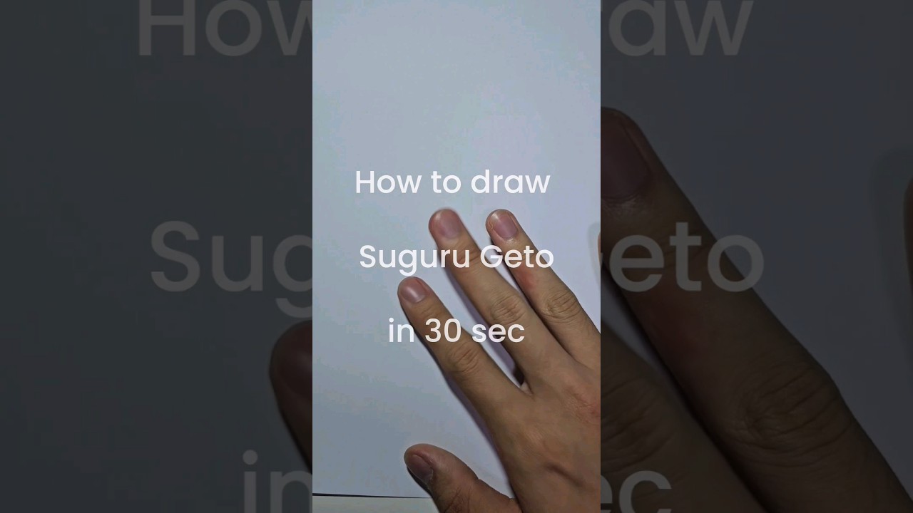 How to draw Suguru Geto in 30 seconds #drawing #anime #sugurugeto #夏油傑 ...