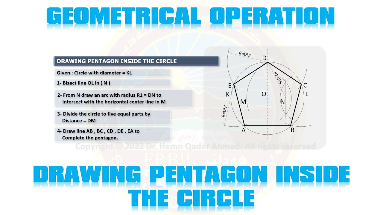 Drawing Pentagon Inside The Circle Youtube