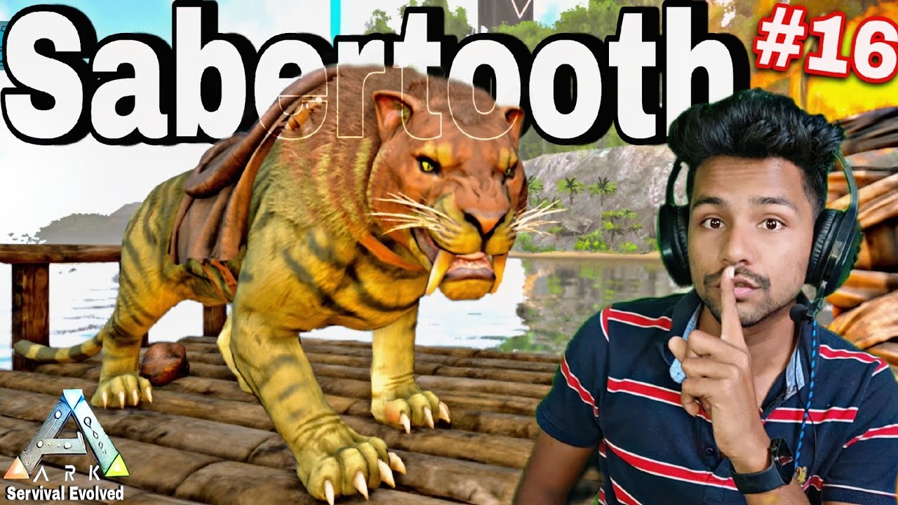 How to Tame a Sabertooth 🐯 | Trap Method & Skill Demo | ARK Mobile Epi ...
