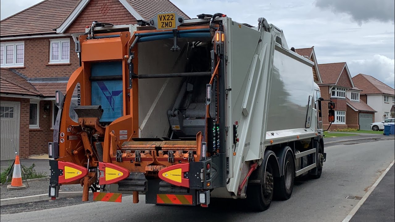 Dennis Elite 6 Bin Lorry on Mixed Recycling, ZMO - YouTube