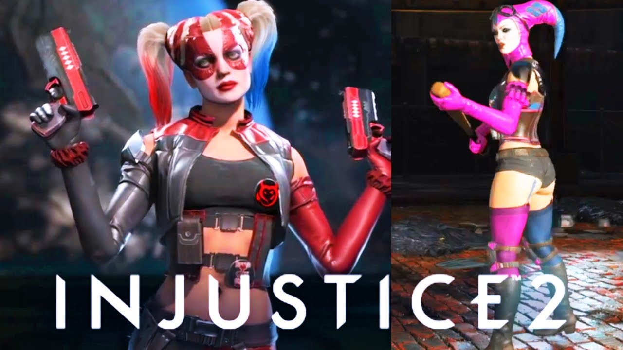 INJUSTICE 2 - NEW Harley Quinn NEVER Before seen EPIC Gear "Mardi Gras ...
