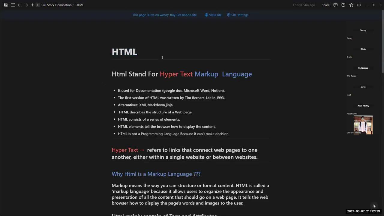 What is html? why it called html? Fullstack domination class 1 part 1 - YouTube