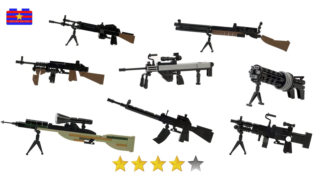 Lego Mini Gun Collection Unboxing & Building 8 Weapons - YouTube