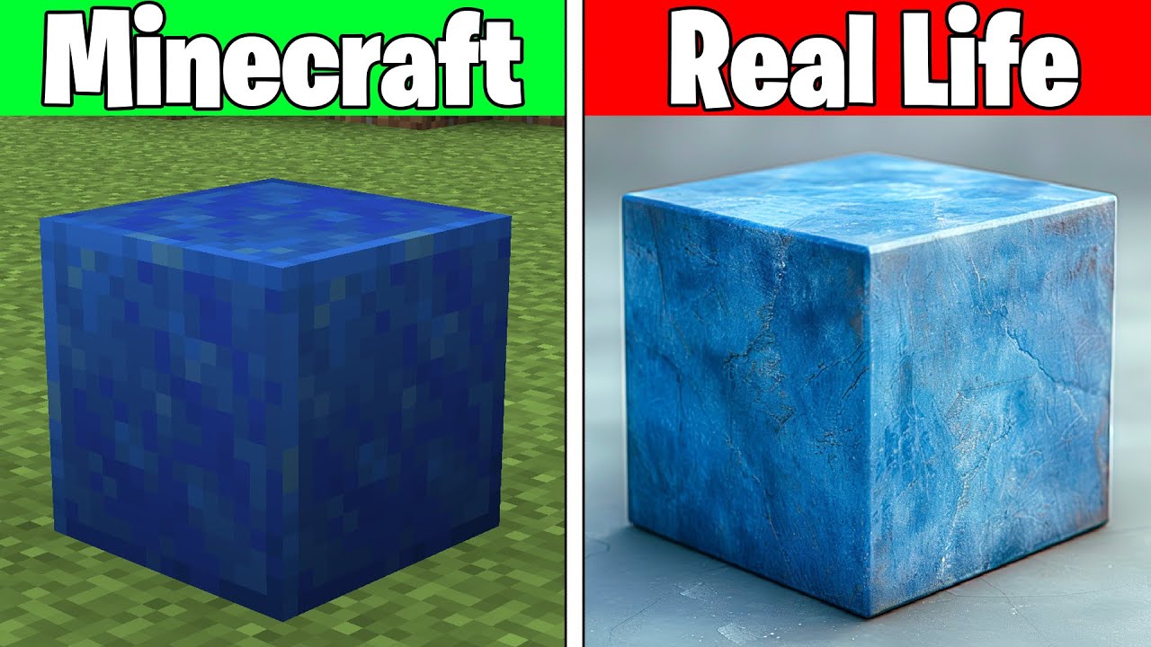 Realistic Minecraft | Real Life vs Minecraft | Realistic Slime, Water ...
