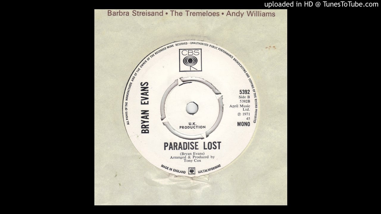 Bryan Evans - Paradise Lost - YouTube