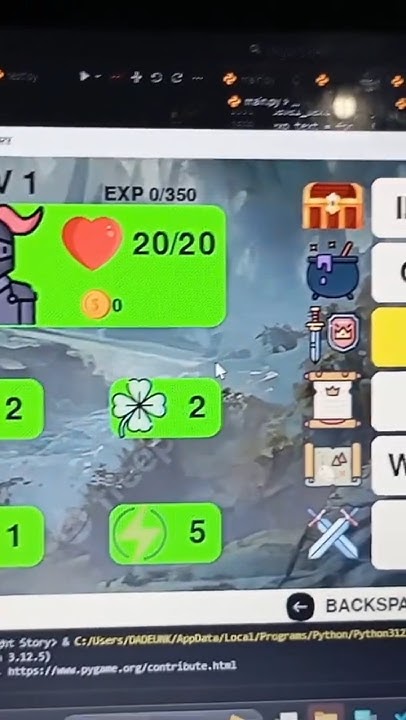 Part #2 Membuat Game Dengan Python, Kita Berhasil Membuat Inventory #belajarpython #python # ...