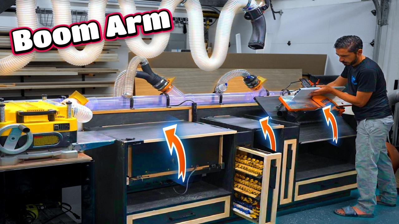 FLIP TOP workstation with DUST COLLECTION (Benchtop Tool Storage) - YouTube