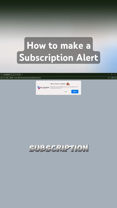 Subscription Alert Notification for an e-commerce website | HTML CSS & JS | Code Glitchers | # ...