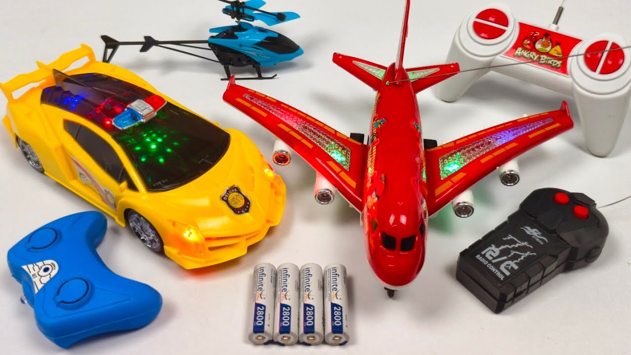 Radio control airplane and 3D Lights Police Car | AEROBUS | helicopter ...