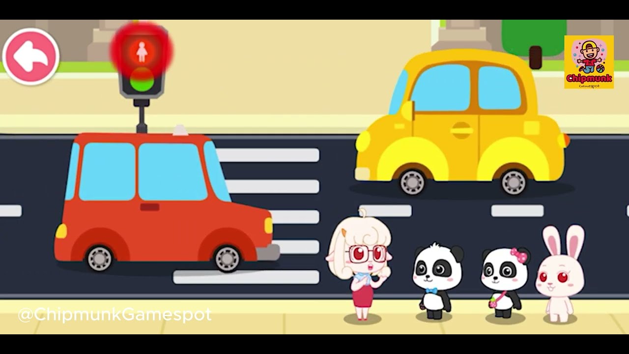 ️ Mainan Pesawat di Playground ‼️ Menyebrang Jalan 🚦 Baby Bus | Baby ...