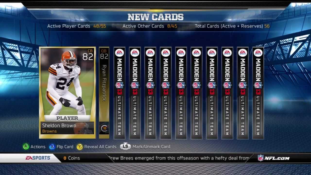 Madden NFL 13: Ultimate Team - First Pack Openings - YouTube