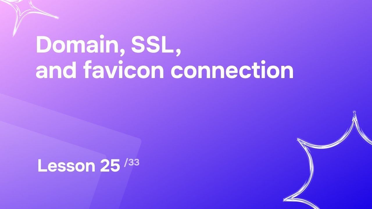 Lesson 25. Domain, SSL, and favicon connection | Free Website Creation ...