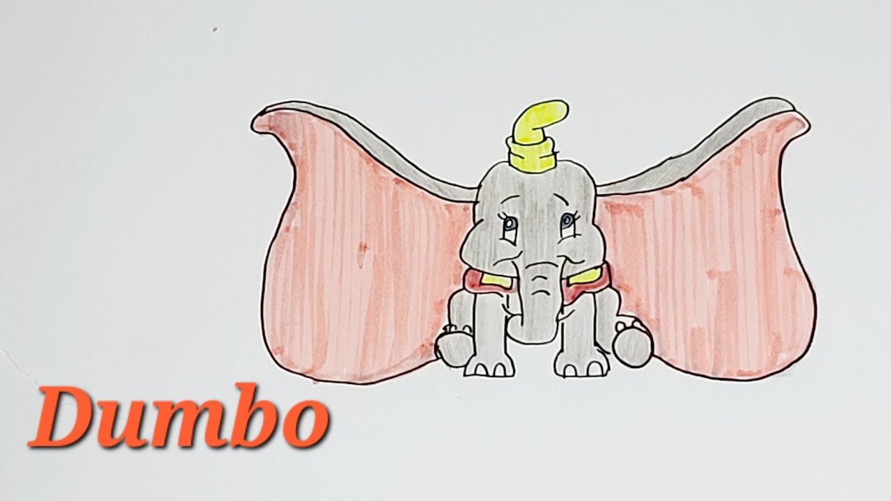 How to draw Dumbo / Easy Tutorial / Simple Drawing #subscribe # ...