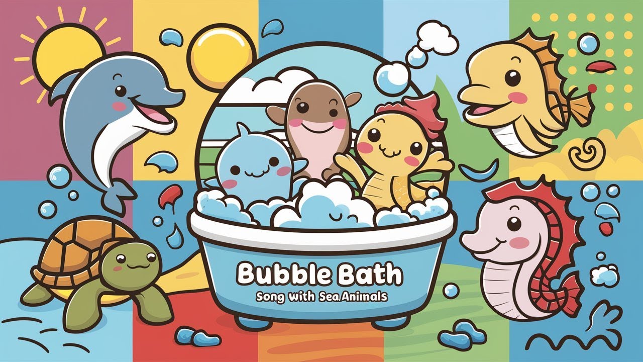 Bubble Bath Song with Sea Animals!||Nursery Rhymes||WOW KIDZ HUB - YouTube
