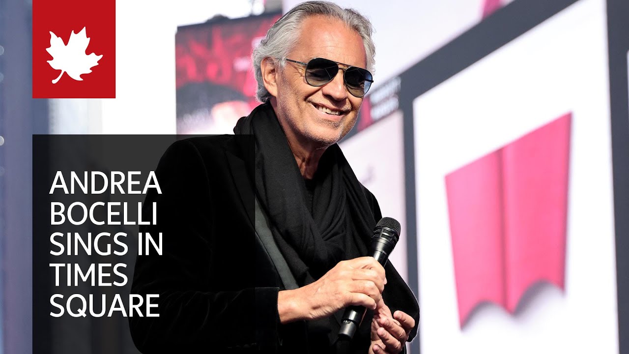 Hear Andrea Bocelli sing 'Amazing Grace' to fans in Times Square - YouTube