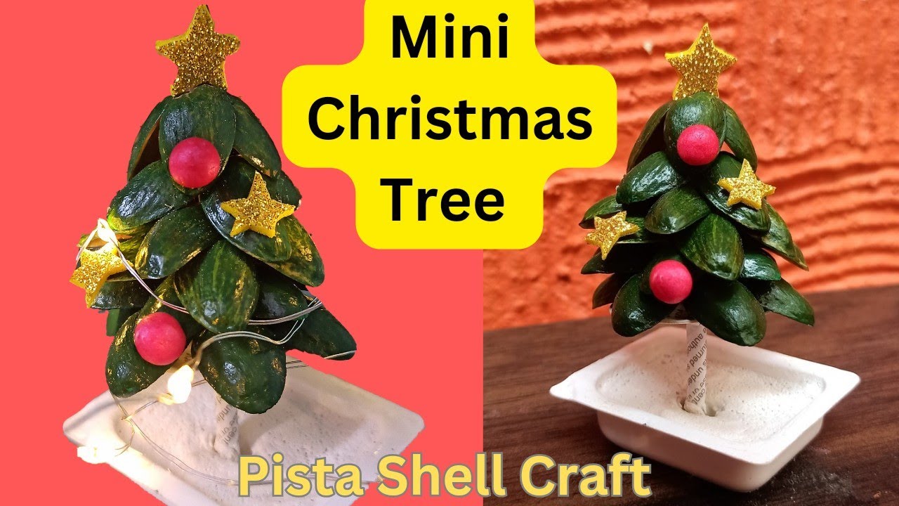 Pista Shell Craft Ideas | Christmas Tree Craft Ideas | Christmas Craft ...