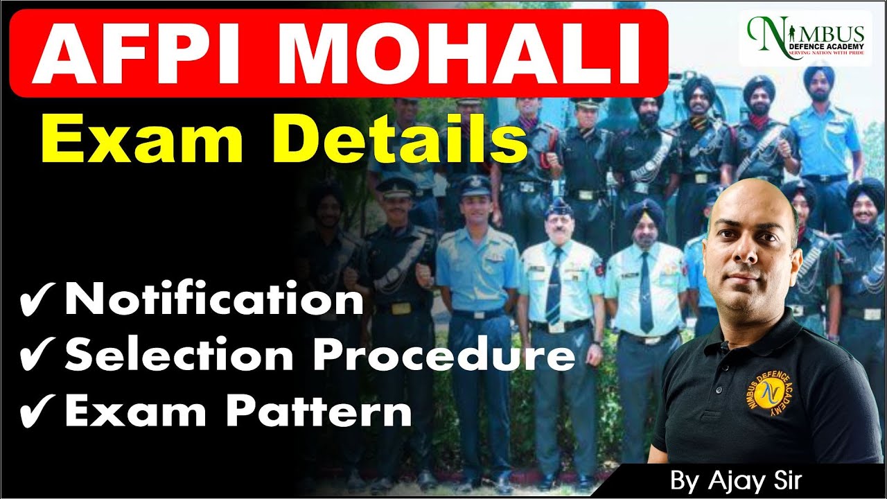 AFPI MOHALI - Exam Update || DETAILS || NOTIFICATION, Selection ...