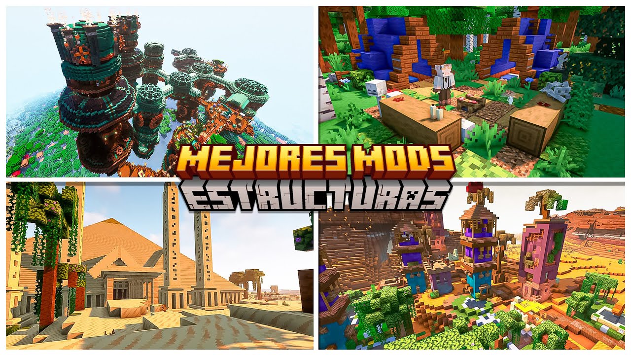10 INCREIBLES mods de ESTRUCTURAS para Minecraft!! - YouTube
