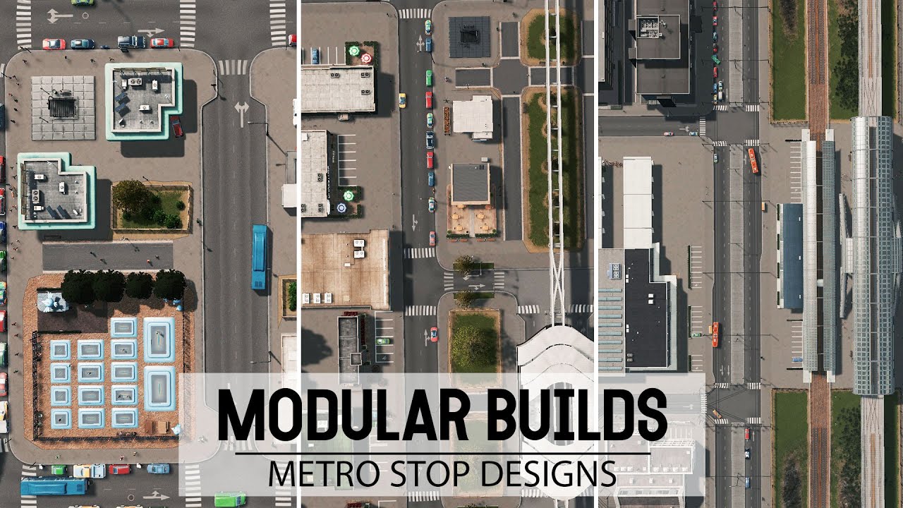 3 Simple & Easy VANILLA Metro Stop Designs In Cities Skylines ...