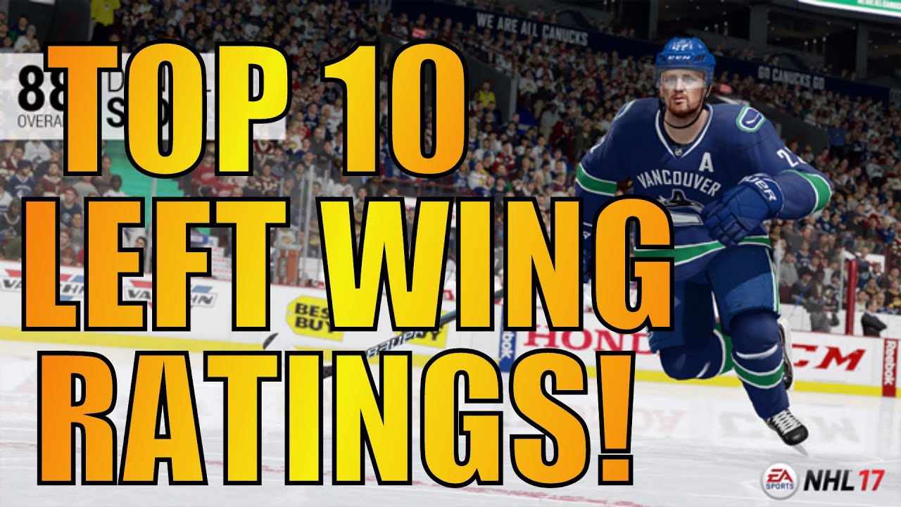 NHL 17 - TOP 10 LEFT WING RATINGS! - YouTube