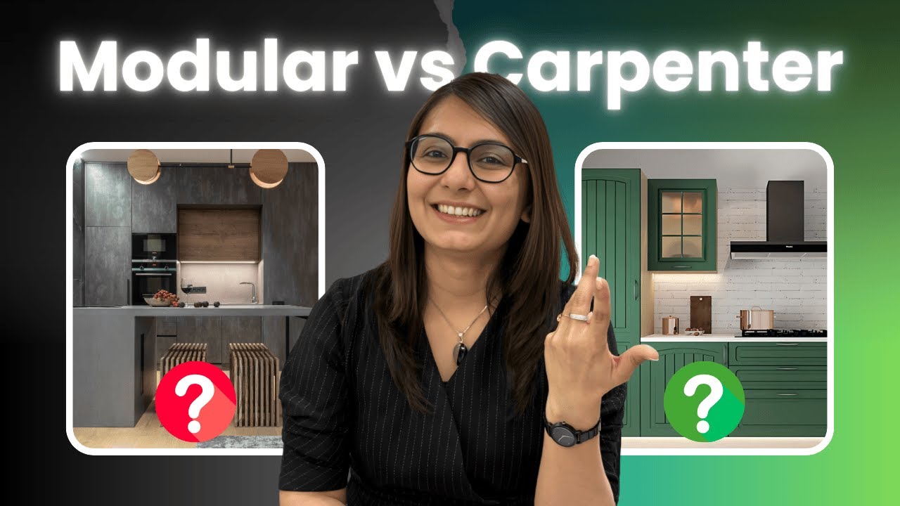 Modular Kitchen Vs Carpenter-Made Kitchen | Design, Finishing, Time ...