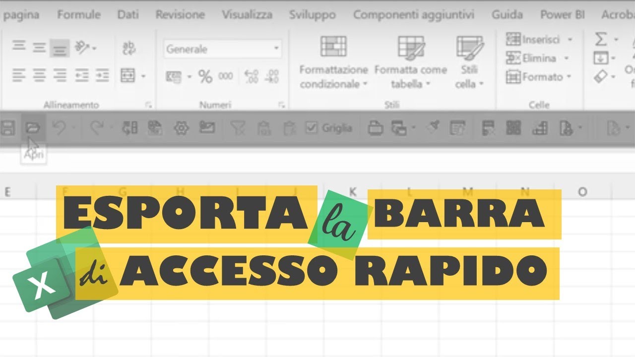 Excel: Esporta Barra di Accesso Rapido - Macraris - YouTube