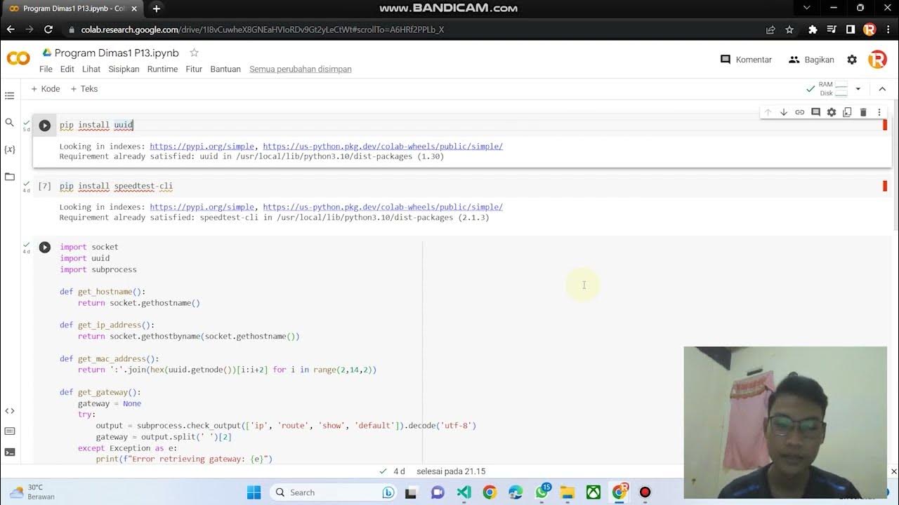 Program Untuk Menampilkan Hostname, Ip_Address, Mac_Address, Gateway, Bandwidth. - YouTube