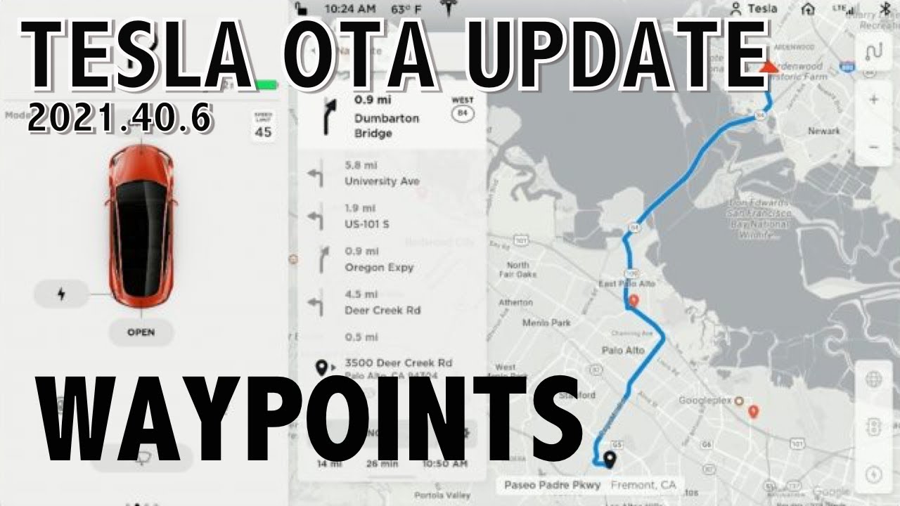 Tesla OTA Update 2021.40.6 - How do Waypoints work? - YouTube