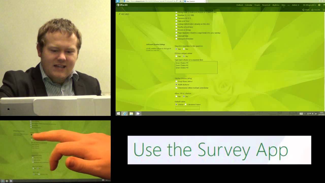 How to use Surveys in Office 365 - YouTube
