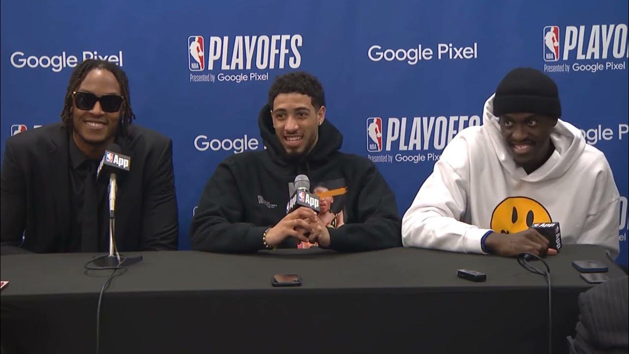 Tyrese Haliburton And Pascal Siakam And Myles Turner Postgame Interview